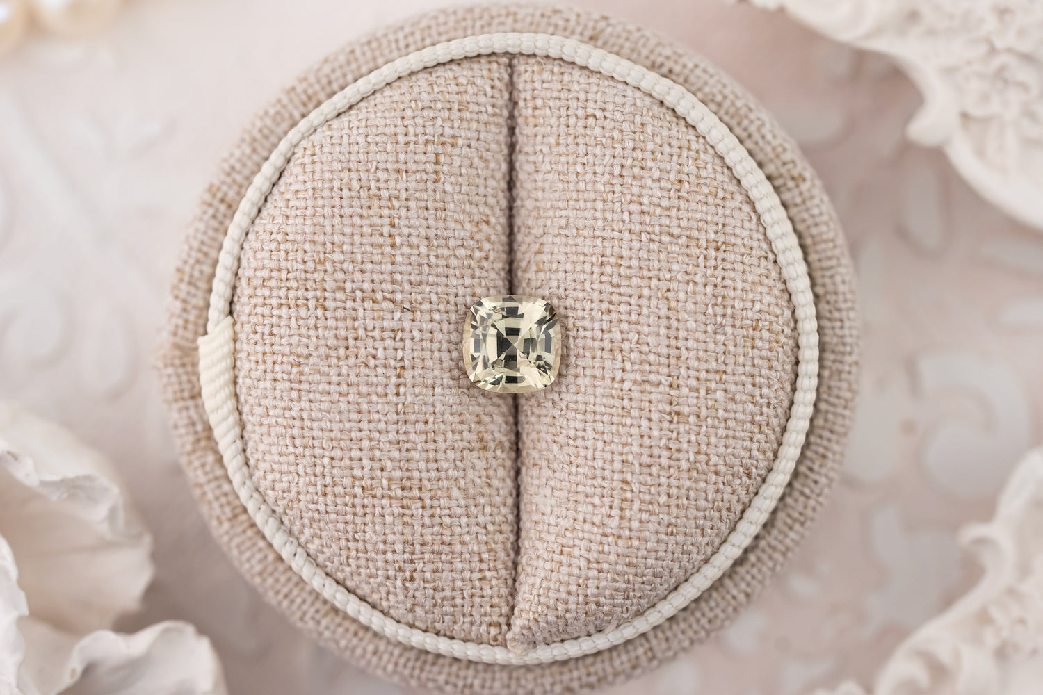 1.54 CT Cushion Light Green Sapphire – Lavender Creek Gems