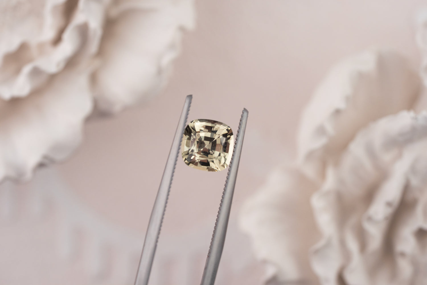 1.54 CT Cushion Light Green Sapphire – Lavender Creek Gems