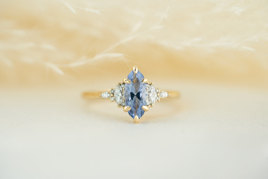 The Maeve 1.1 CT Marquise Periwinkle Sapphire Ring – Lavender Creek Gems