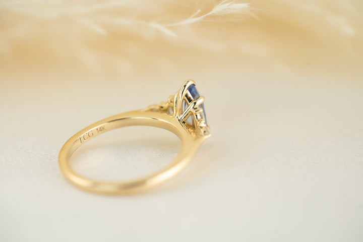 The Maeve 1.1 CT Marquise Periwinkle Sapphire Ring – Lavender Creek Gems