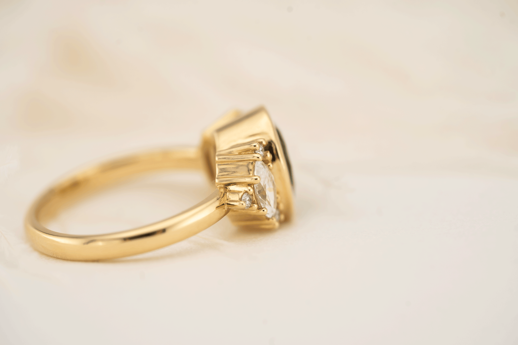 The Bezel Maren Ring | 2.11 CT Oval Green Tourmaline – Lavender Creek Gems